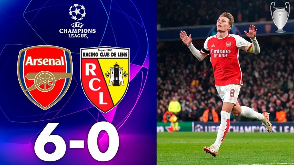 Martin Ødegaard Goal | Arsenal vs Lens Highlights | UEFA Champions ...