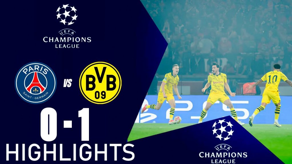 PSG vs Borussia Dortmund 0-1 Highlights Goals – UEFA Champions League ...